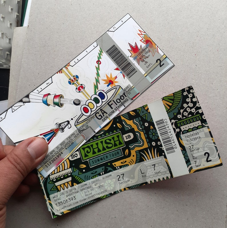 Phish MSG April 2022 Ticket Stub Phan Art - Etsy