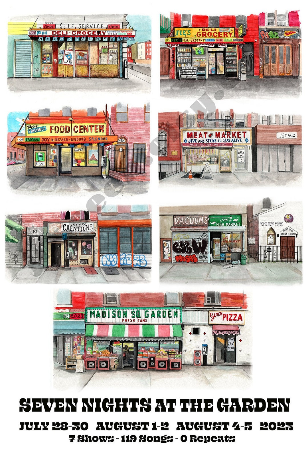 Phish Summer MSG 2023 Phan Art Print Phish Poster Phish Art Phish Stubs ...