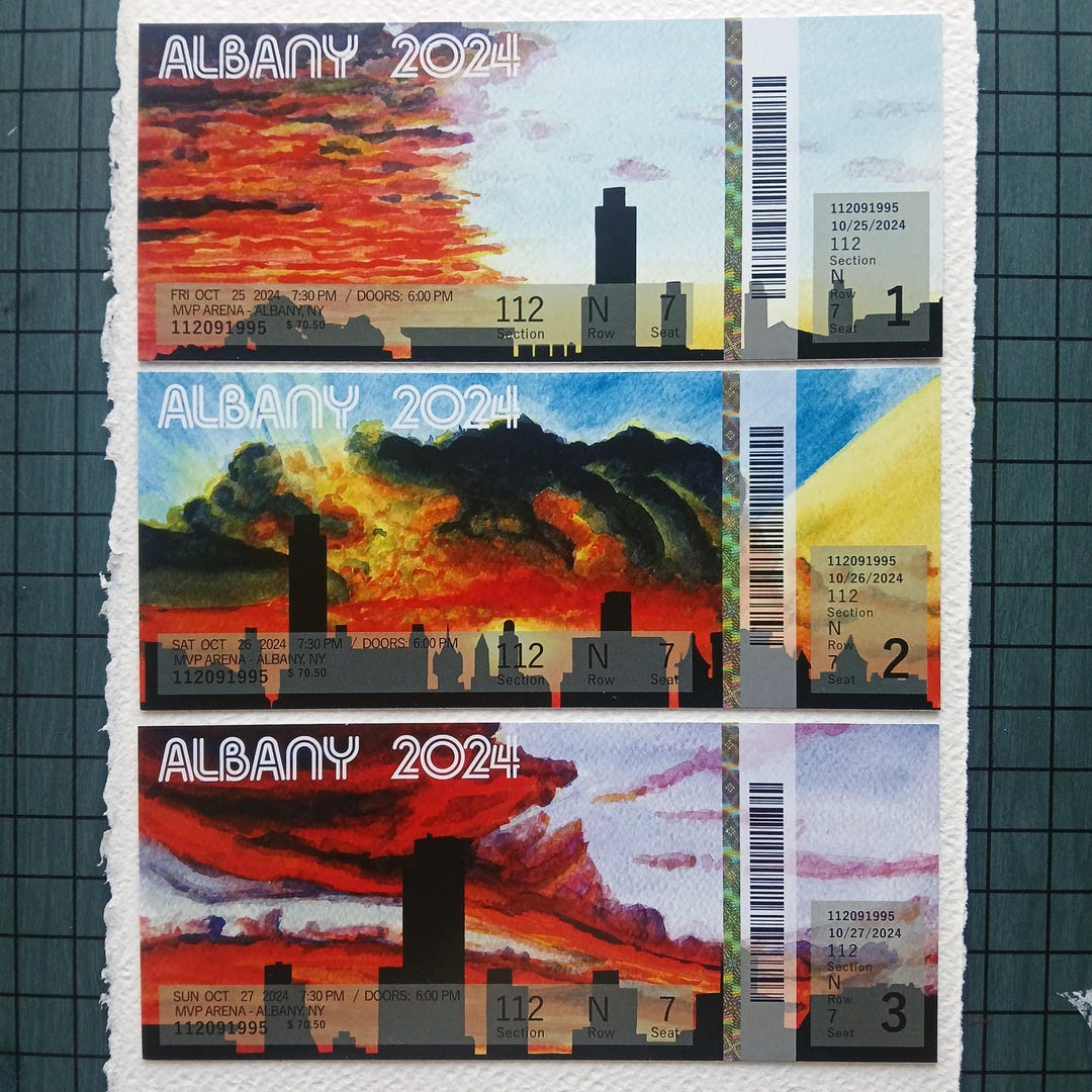 Phish Albany 2024 Ticket Stub Phan Art Phish Stub New York Divided Sky ...