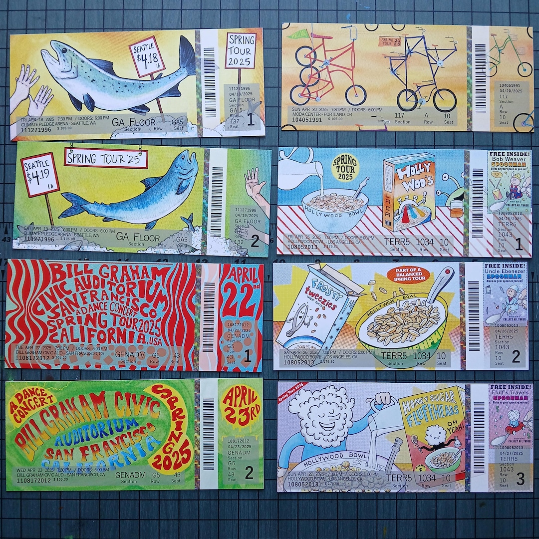 Phish Spring Tour 2025 Complete Ticket Bundle Phan Art Phish Stub Phish ...