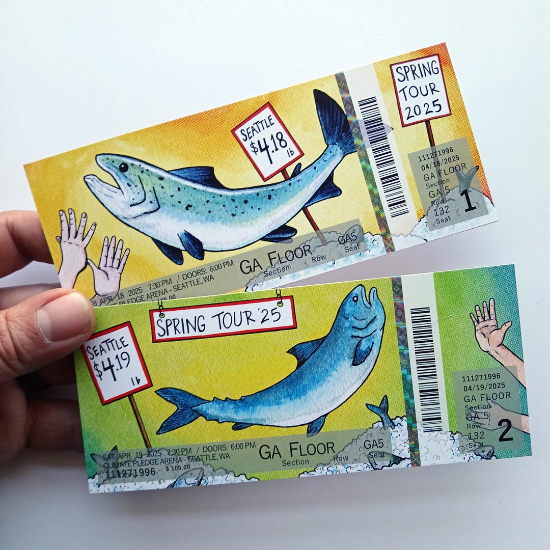Phish Seattle 2025 Ticket Stub Phan Art Phish Stub Phish Ticket Climate Pledge - Etsy