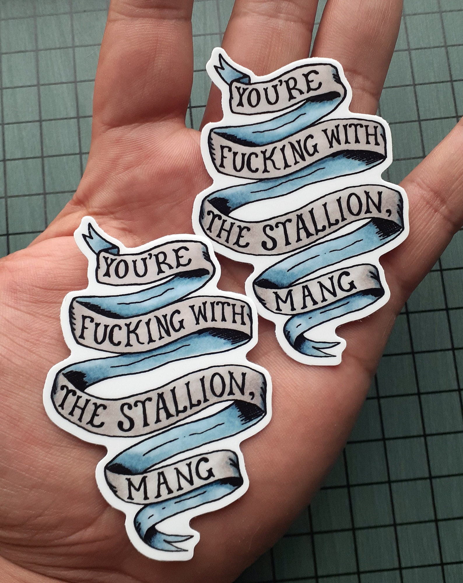 Stallion Banner Sticker 2 Pack Ween Vinyl - Etsy