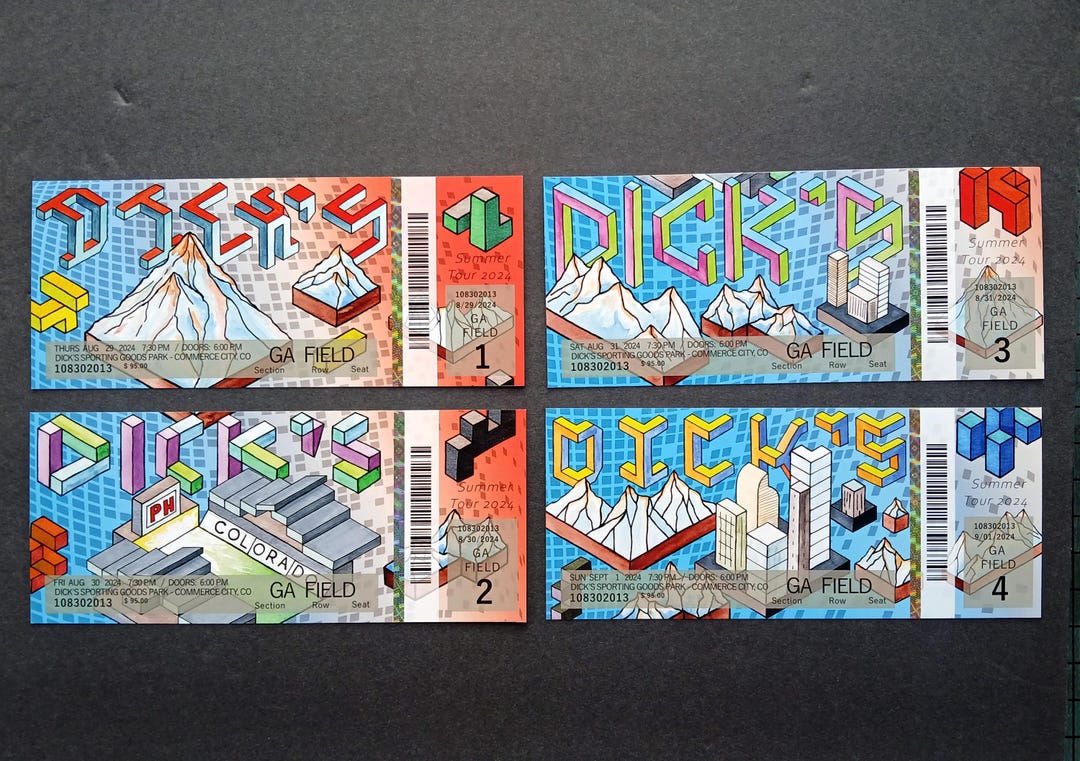 Phish Dick's Run 2024 Ticket Stub Commerce City Phan Art Phish Stub ...