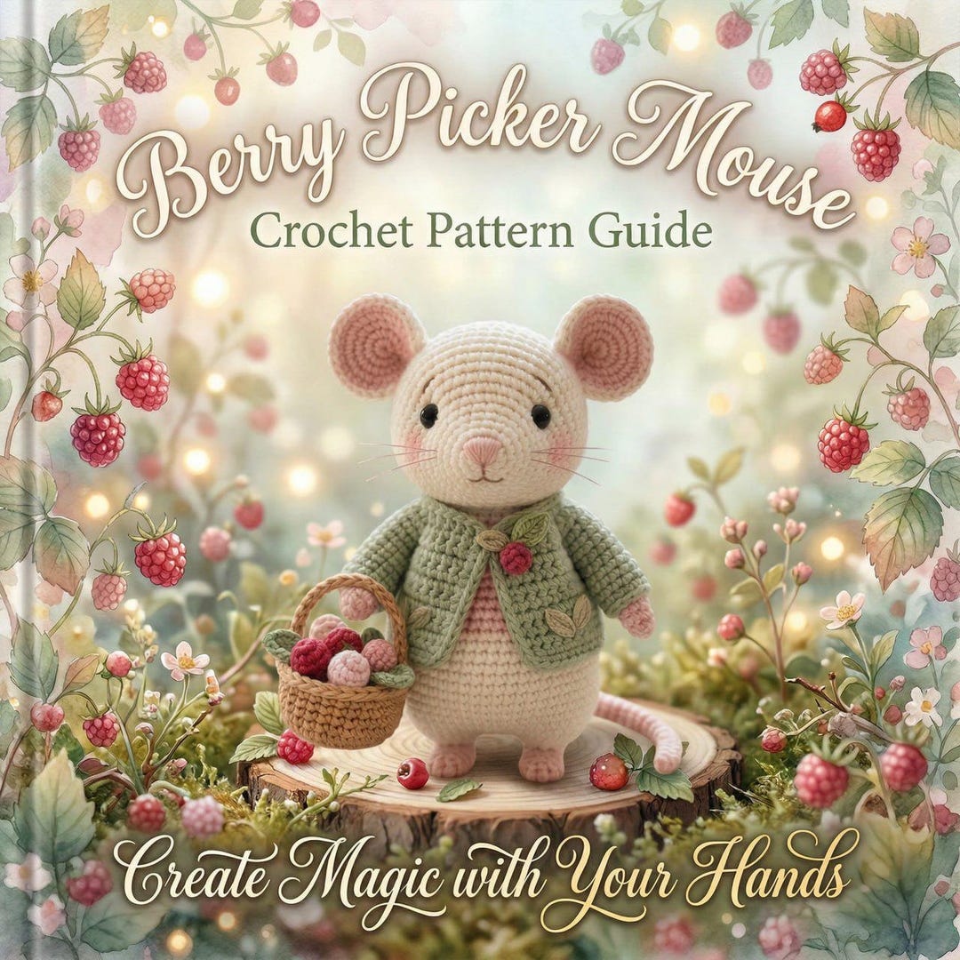 Berry Picker Mouse Crochet Pattern | Beginner Amigurumi PDF (digital ...