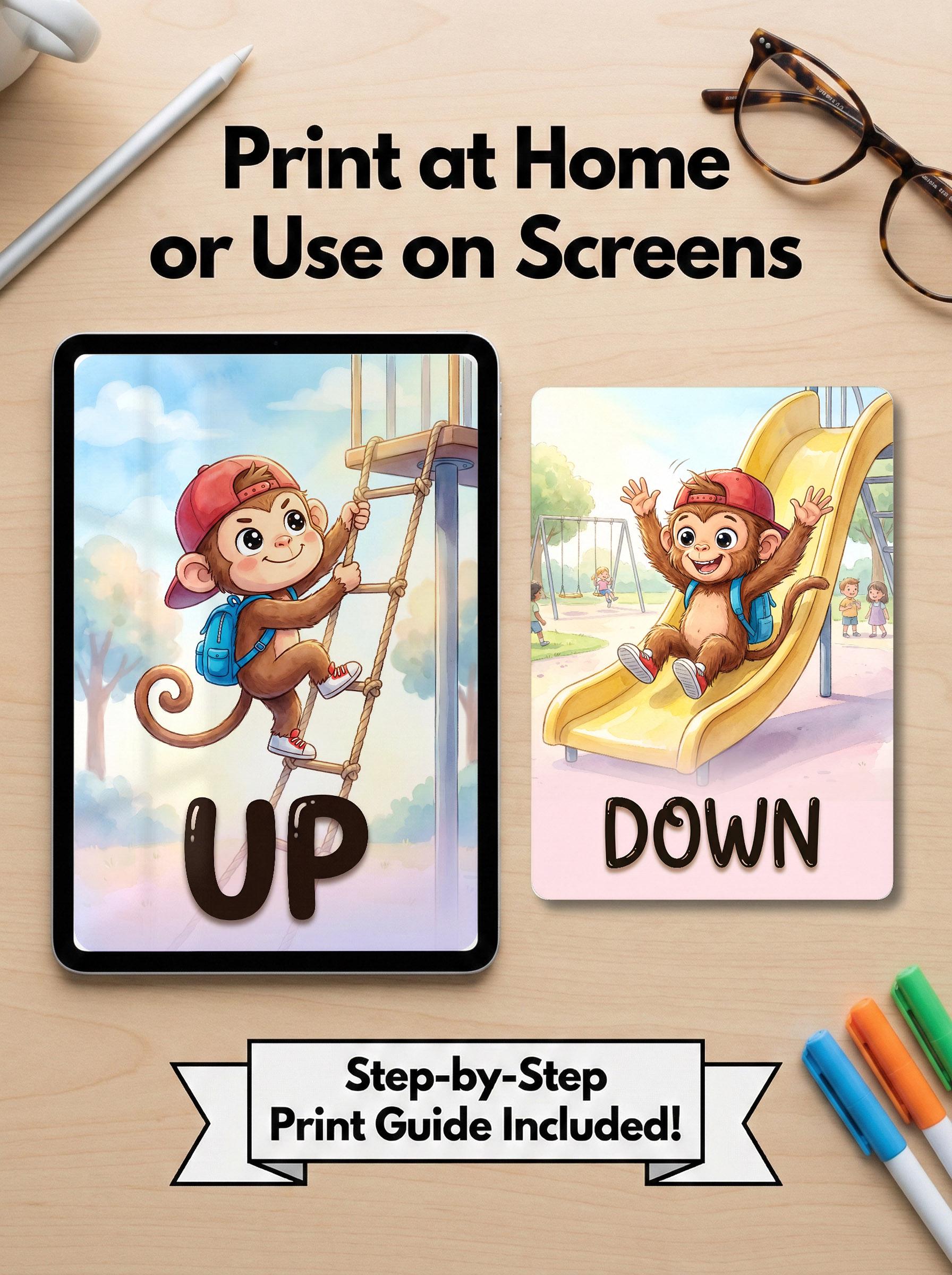 Preposition Flashcards | A1 English Learners – 16 Ultra HD Cards ...