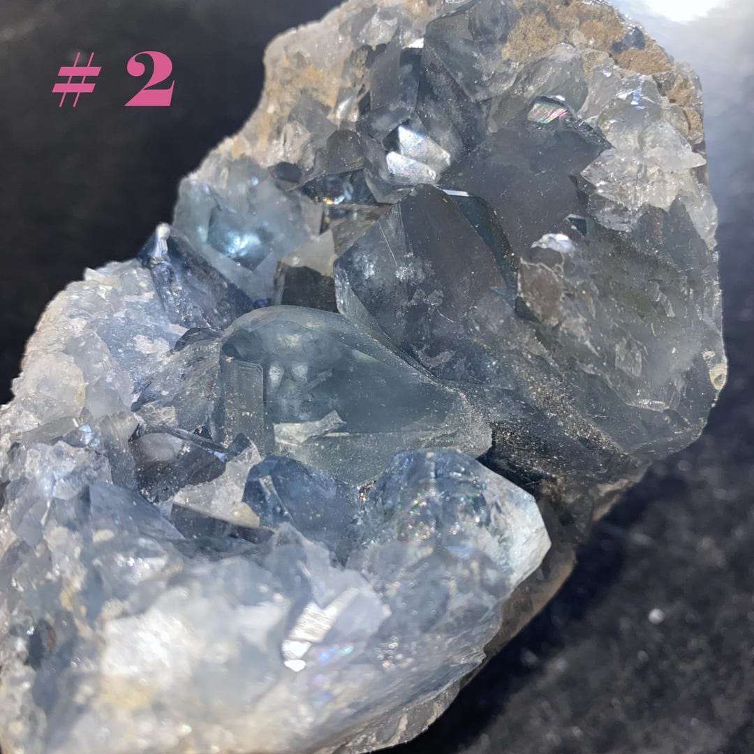 Celestite Geode: Calming High Vibrational Crystal for Aura and Chakra ...