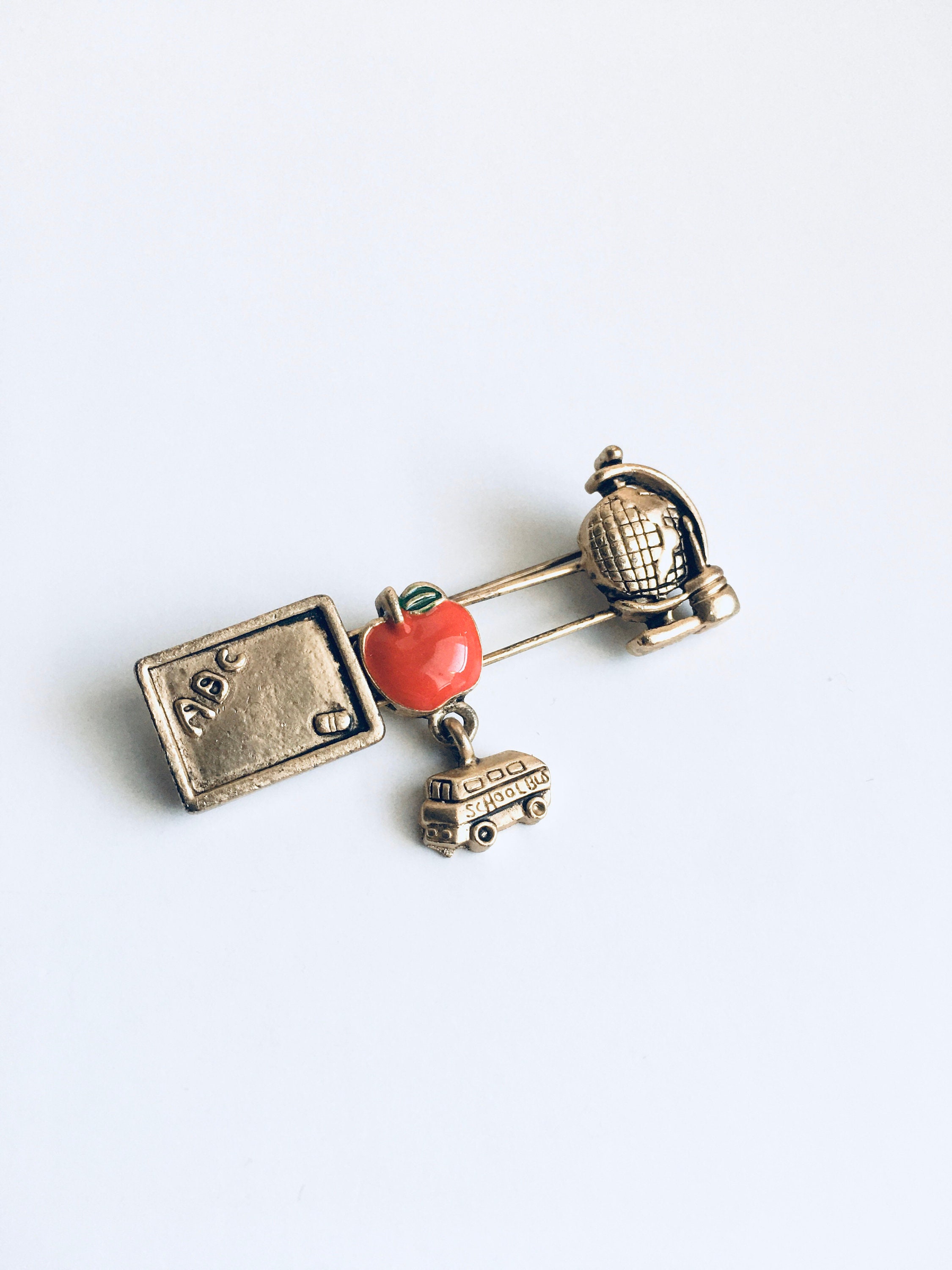 Vintage Brass Teacher Pin, Gift for Teacher, Best Teacher Brooch ...