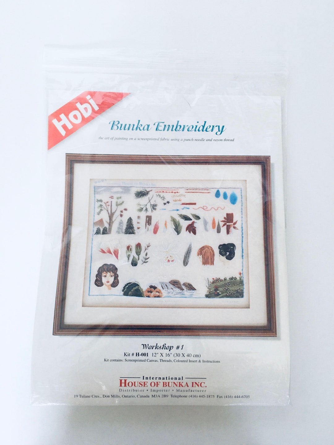 Bunka Leaves Nature Embroidery Kit, Women Screenprint, Scandinavian ...