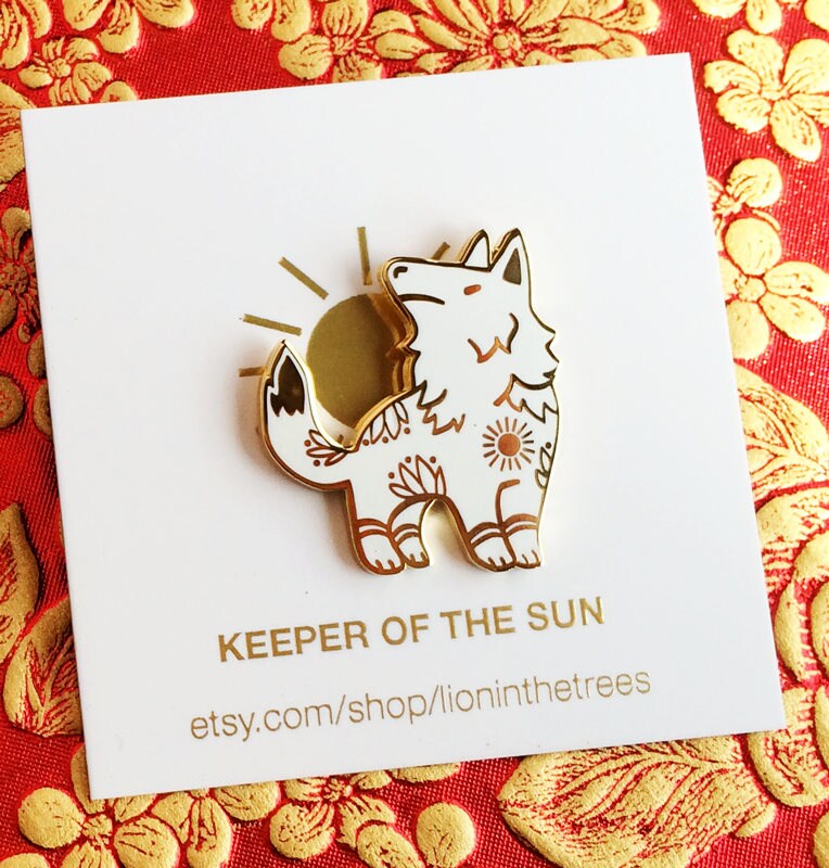 Keeper Wolves Enamel Pin | Etsy