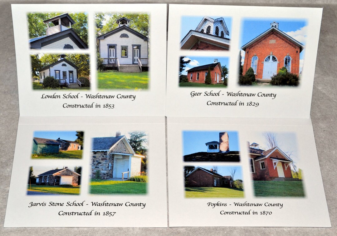 Schoolhouse Memories Photo Note Cards - Set of 12 - Etsy