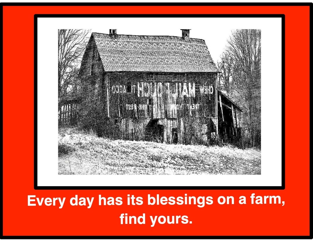 Drawings of Old Barns With Sayings - Notecards - Etsy