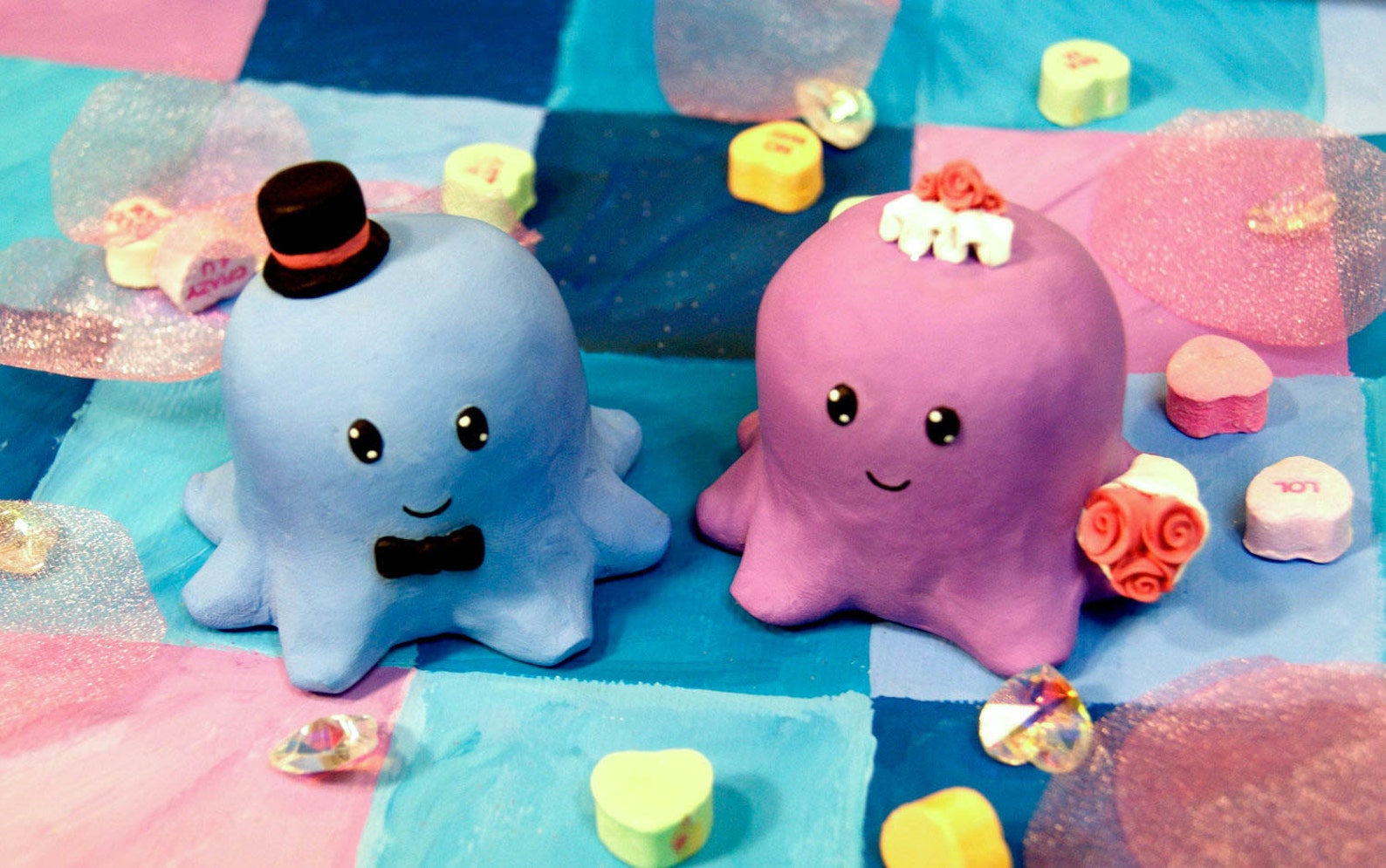 Octopus Wedding Cake Toppers - Etsy