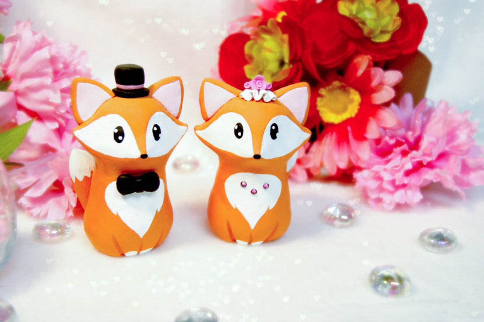 Fox Wedding Cake Toppers - Etsy