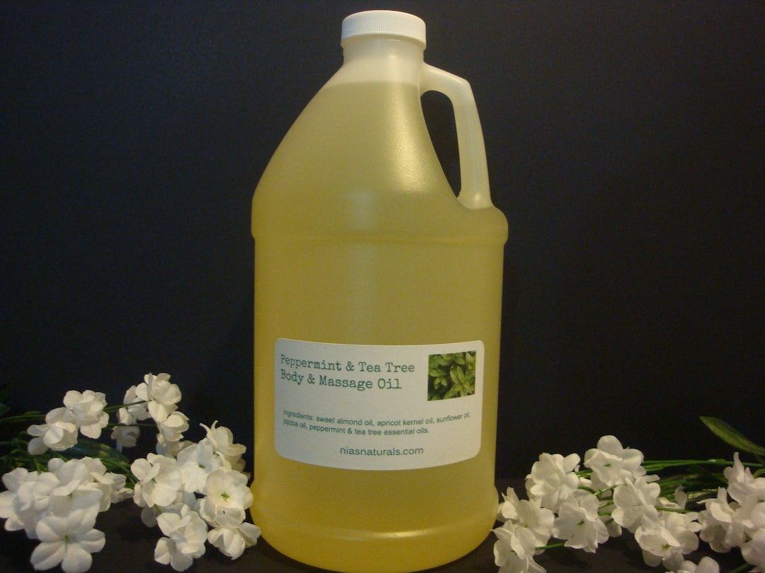 Peppermint & Tea Tree Massage Oil/hair Oil BLEND (100% Natural) 1/2 ...