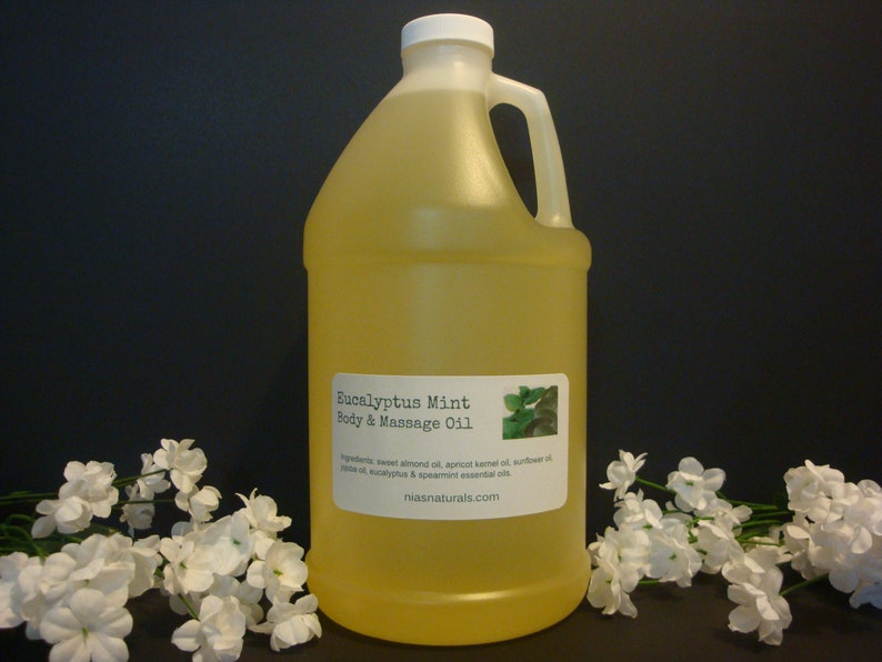 Eucalyptus Mint Body And Massage Oil Blend 12 Gallon 64oz Etsy