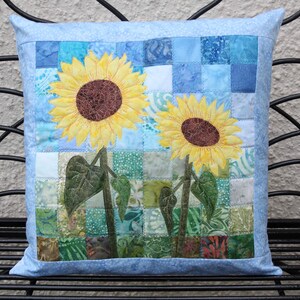 Batik Sunflowers Quilted Wall Hanging / Art Quilt, Pattern or Kit, by ...