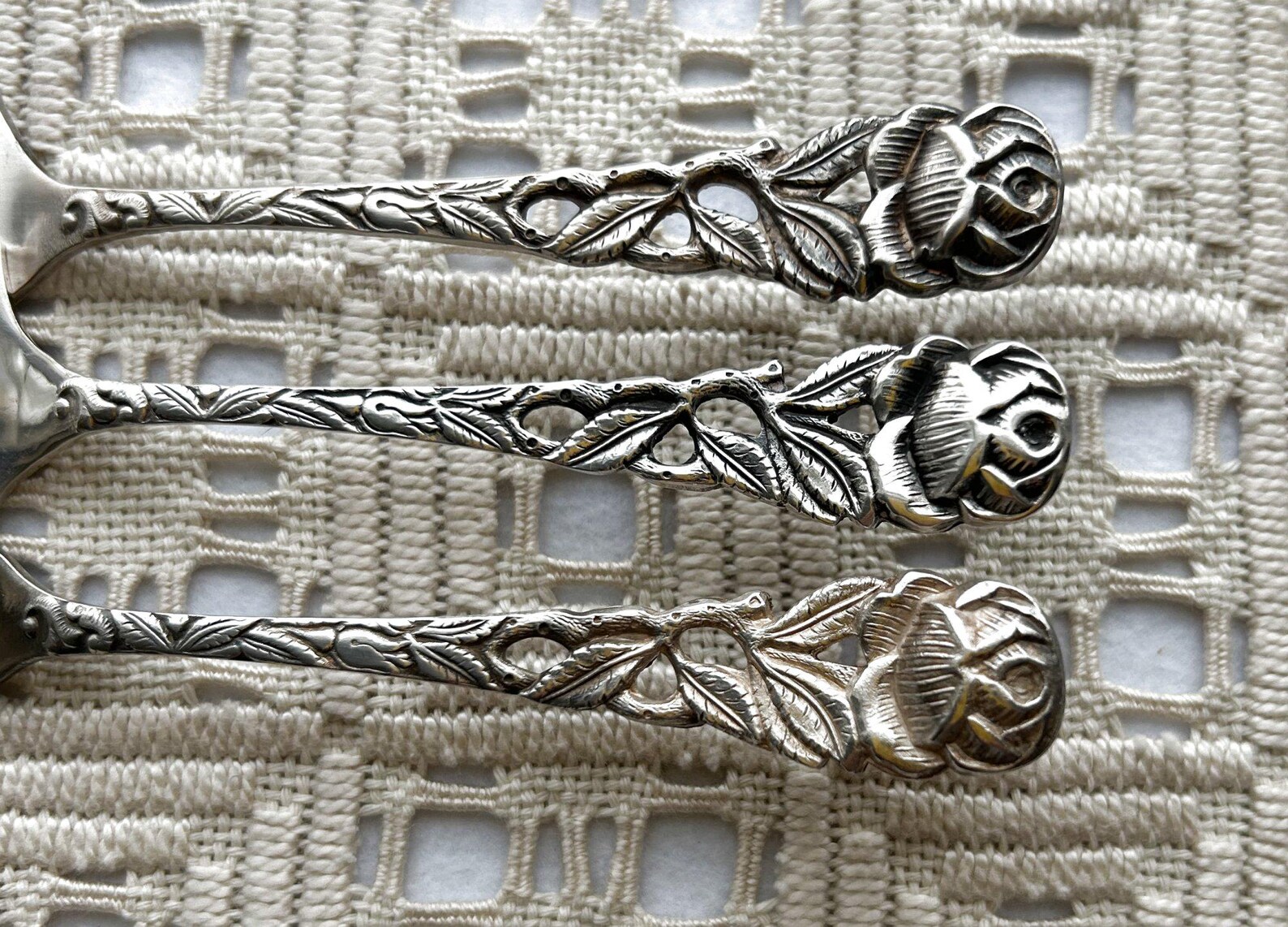 HILDESHEIMER ROSE Pattern Cake Pie Server Shovel 90 Silver Plate High ...