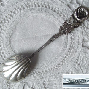 HILDESHEIMER ROSE Pattern Shell-shaped Sugar Spoon 100 Silver Plate ...