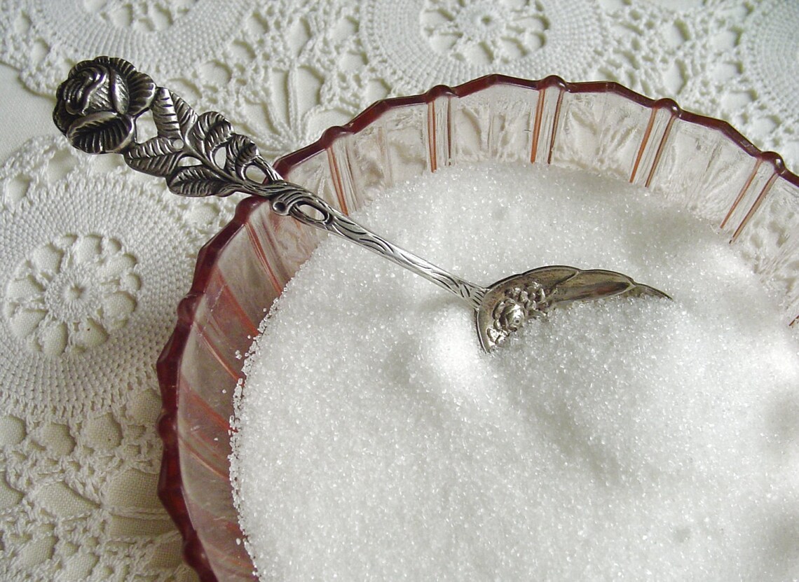 HILDESHEIMER ROSE Pattern Shell-shaped Sugar Spoon 800 Silver ANTIKO ...