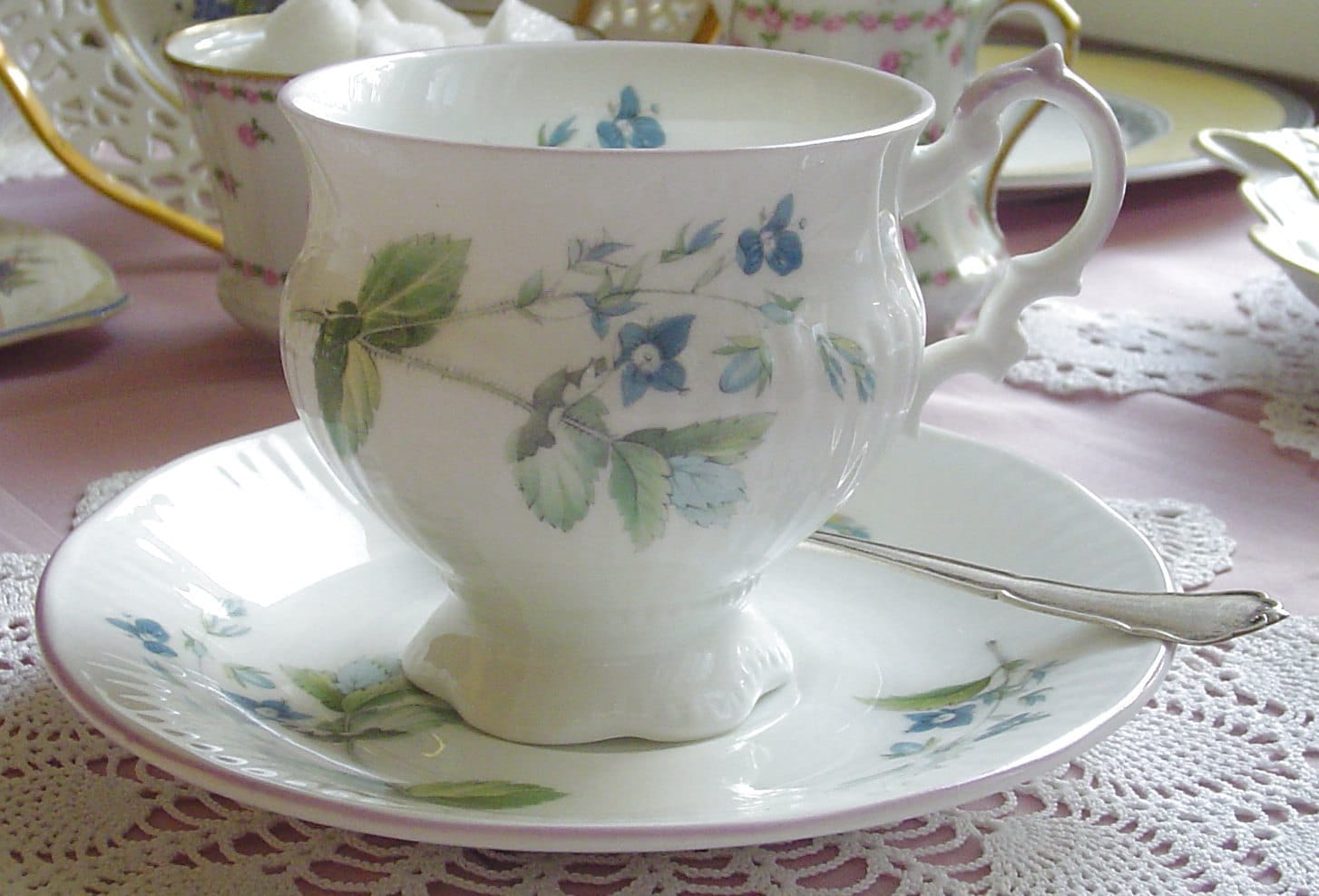 Hedgerow in Blue Elizabethan China 1980s Vintage TEACUP - Etsy