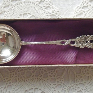 HILDESHEIMER ROSE Pattern Whipped Cream Pudding Spoon ANTIKO 100 Silver ...