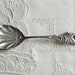 HILDESHEIMER ROSE Pattern Shell-shaped Sugar Spoon 800 Silver ANTIKO ...