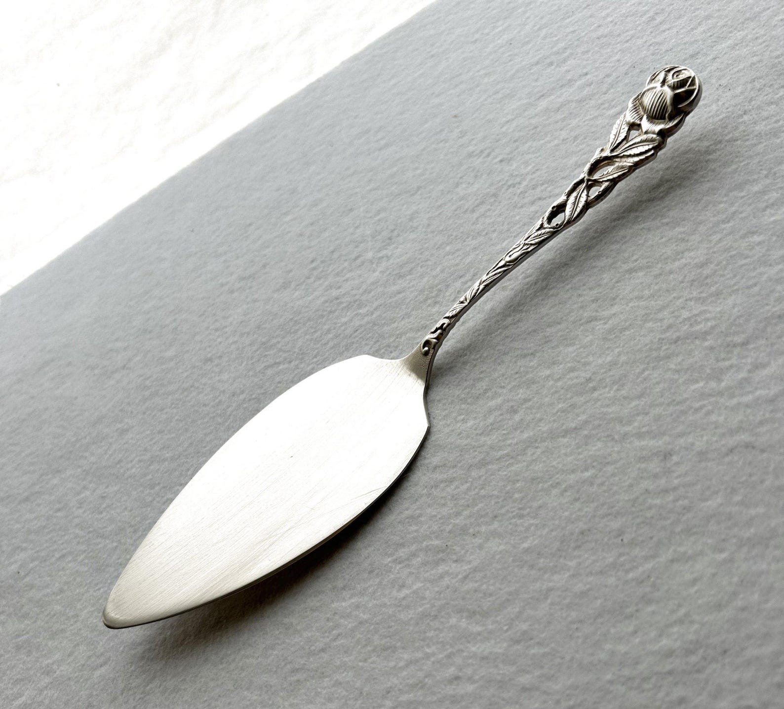 HILDESHEIMER ROSE Pattern Cake Pie Server Shovel 90 Silver Plate High ...