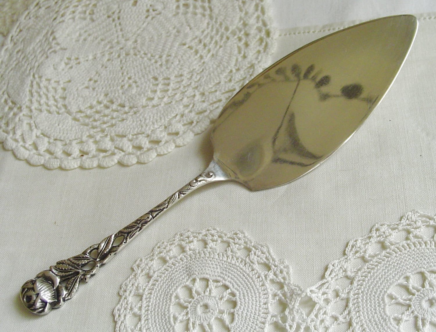 Hildesheimer Rose Pattern Cake Pie Server 90 Silverplate - Etsy