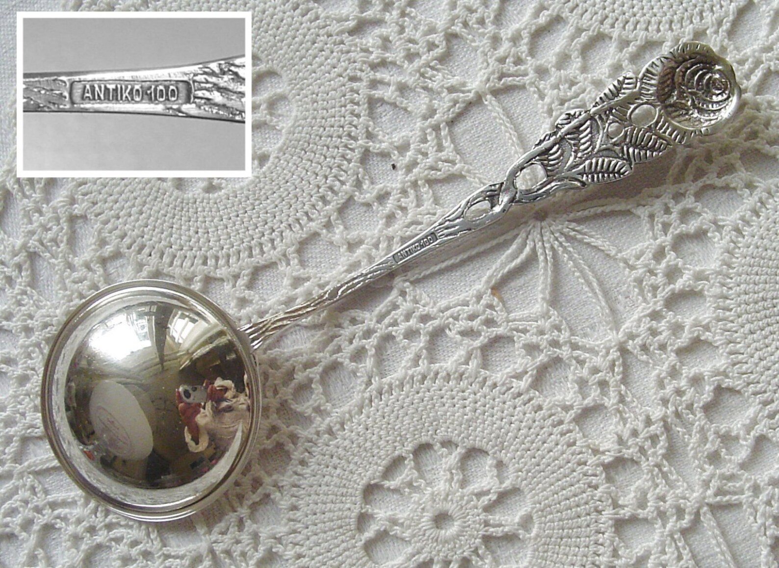 Hildesheimer Rose Pattern Whipped Cream Pudding Spoon ANTIKO 100 ...