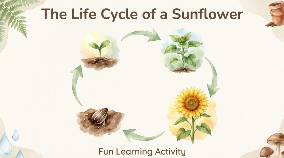 Ciclo de vida del girasol imprimible / PDF - Etsy México