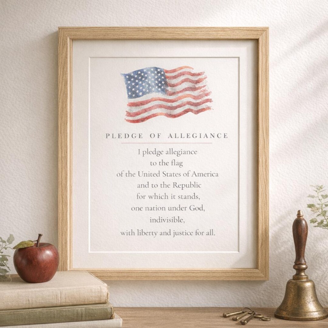 Pledge of Allegiance Printable Wall Art | Classical Homeschool ...