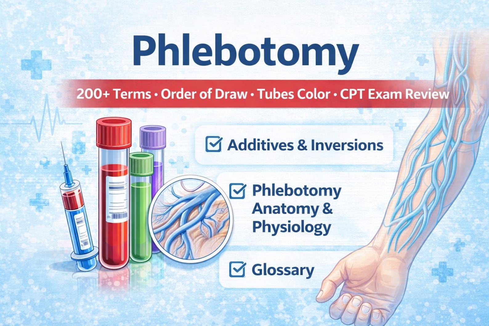 Phlebotomy Study Bundle | Complete Study Guide, Practice Test, Answer ...