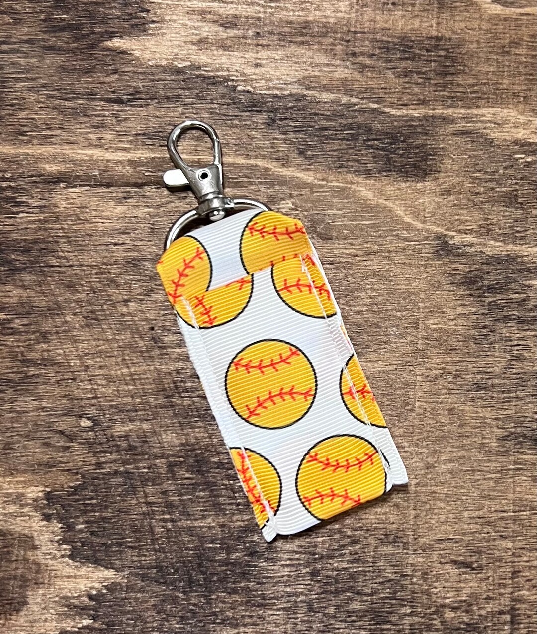 Softball Sports Chap Stick Holder Clip to Key Chain or Purse You Choose ...