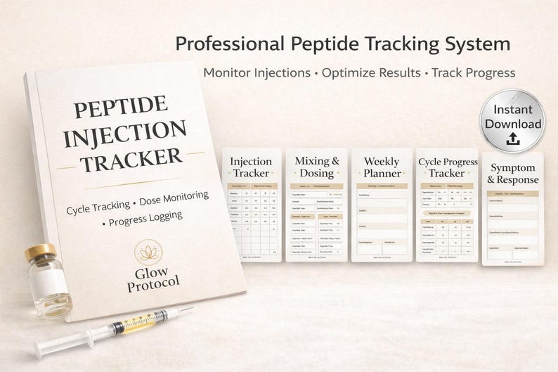 Peptide Injection Tracker Printable PDF | Medication Tracker | Weekly ...