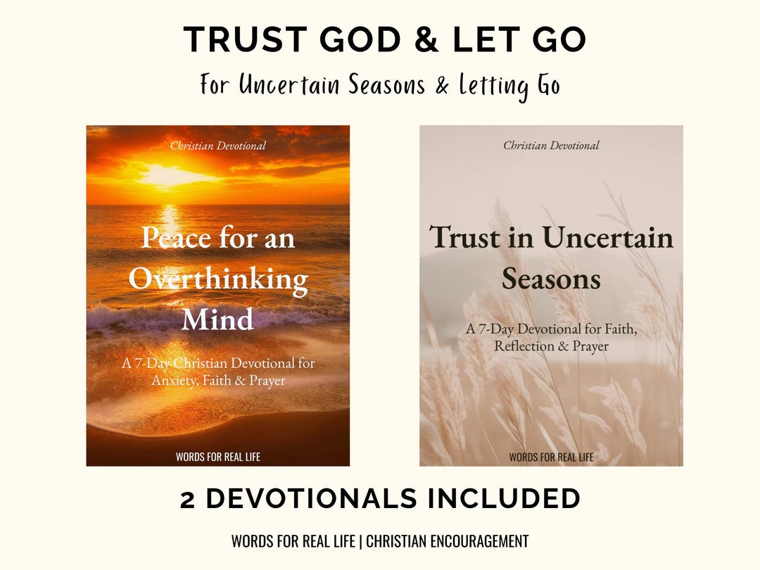 Trust God and Let Go Devotional Bundle, Christian Devotional for ...