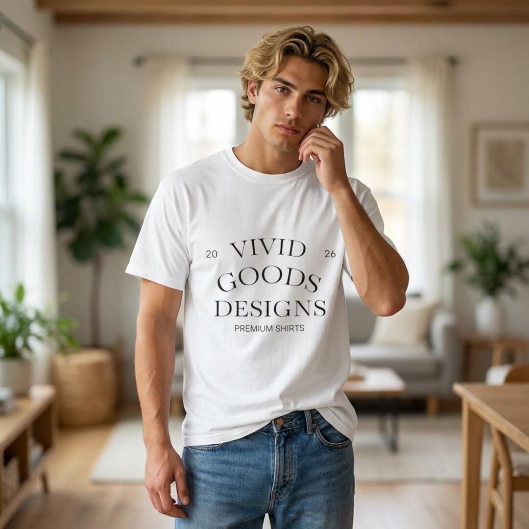 Vivid Goods Designs Logo T-shirt | Typographic Premium Shirt - Etsy