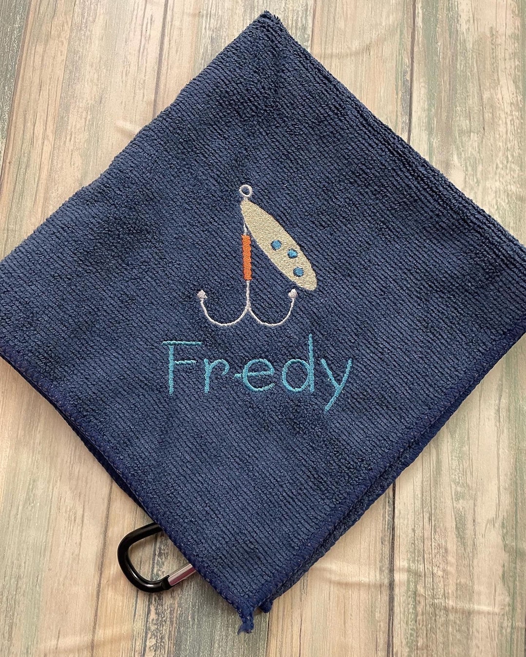 Custom Personalized Fishing Towel,clark Spoon,custom Embroidered ...