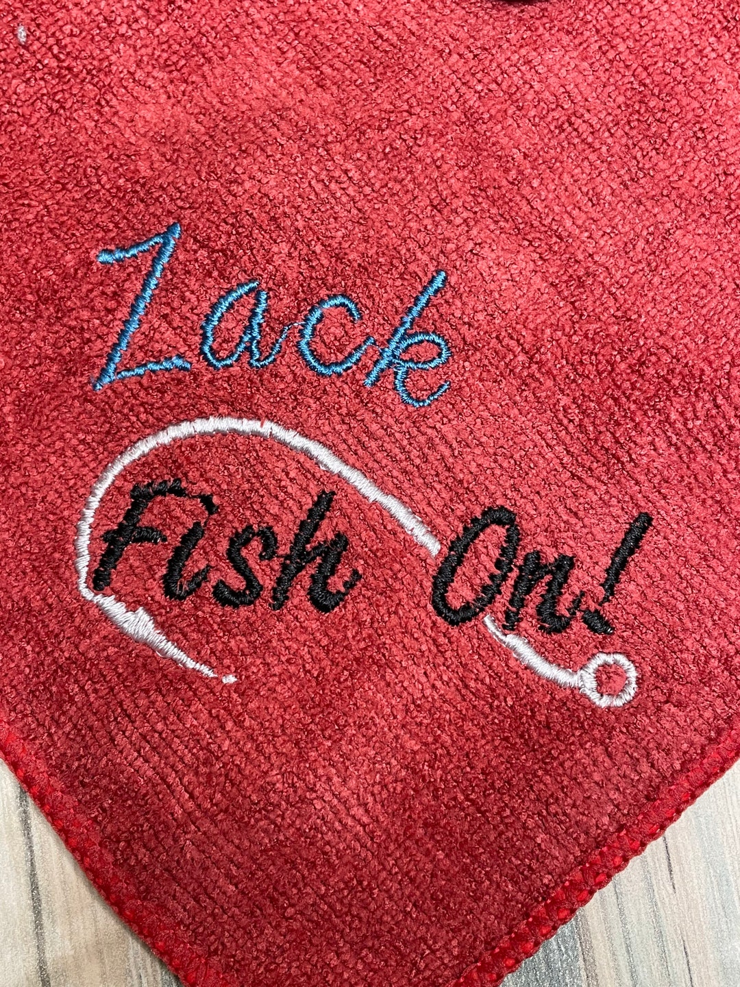 Personalized Fishing Towel/fish On/custom Embroidered Fishing Towel ...