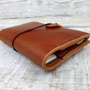 Leather Index Card Holder Index Card Wallet 3x5 A6 Free | Etsy UK