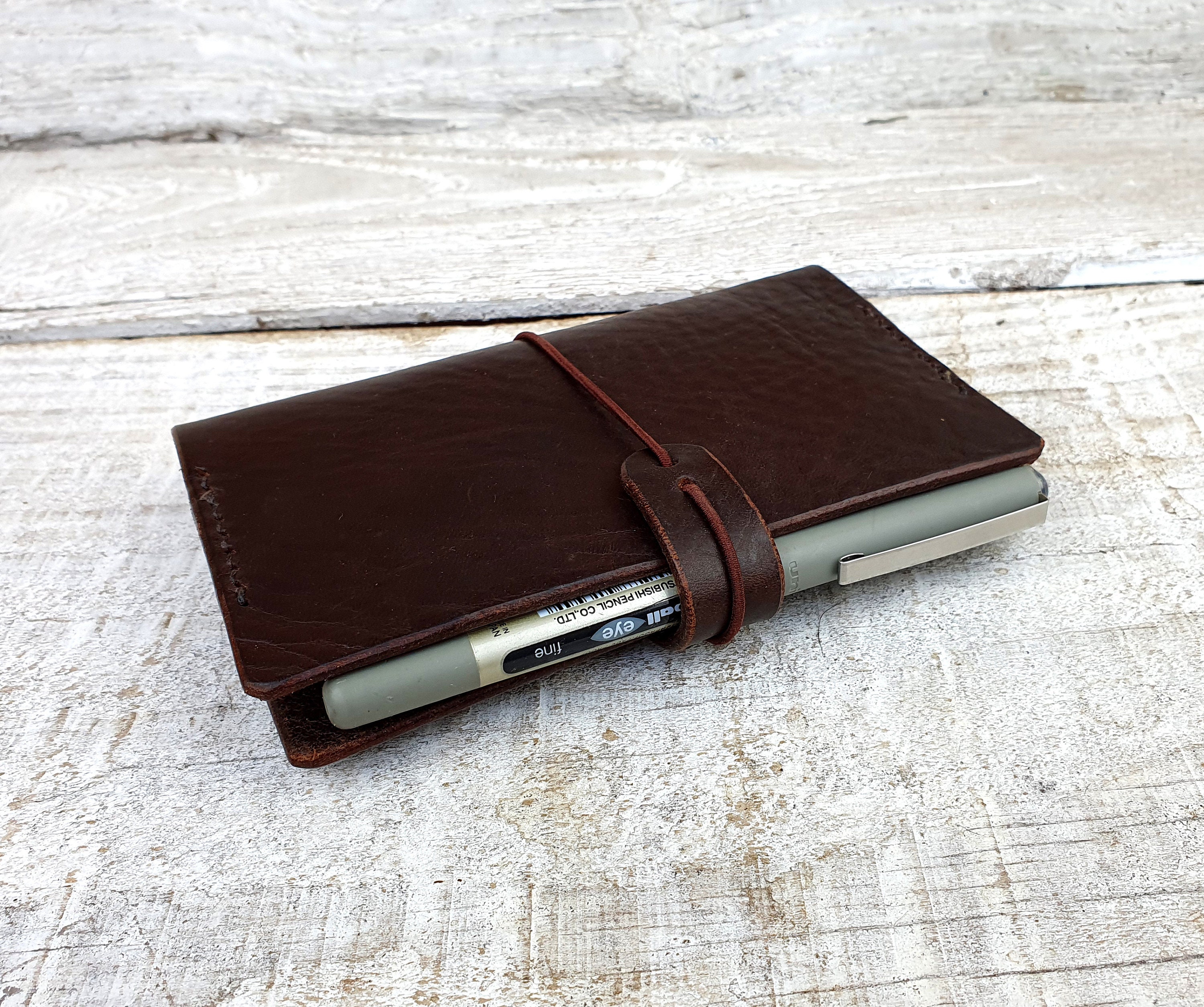 Leather Index Card Holder Index Card Wallet 3x5 A6 Free Personalisation