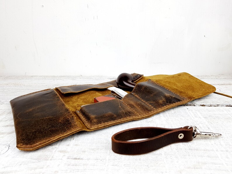 Leather Pipe Pouch Leather Pipe Roll Leather Pipe Case - Etsy
