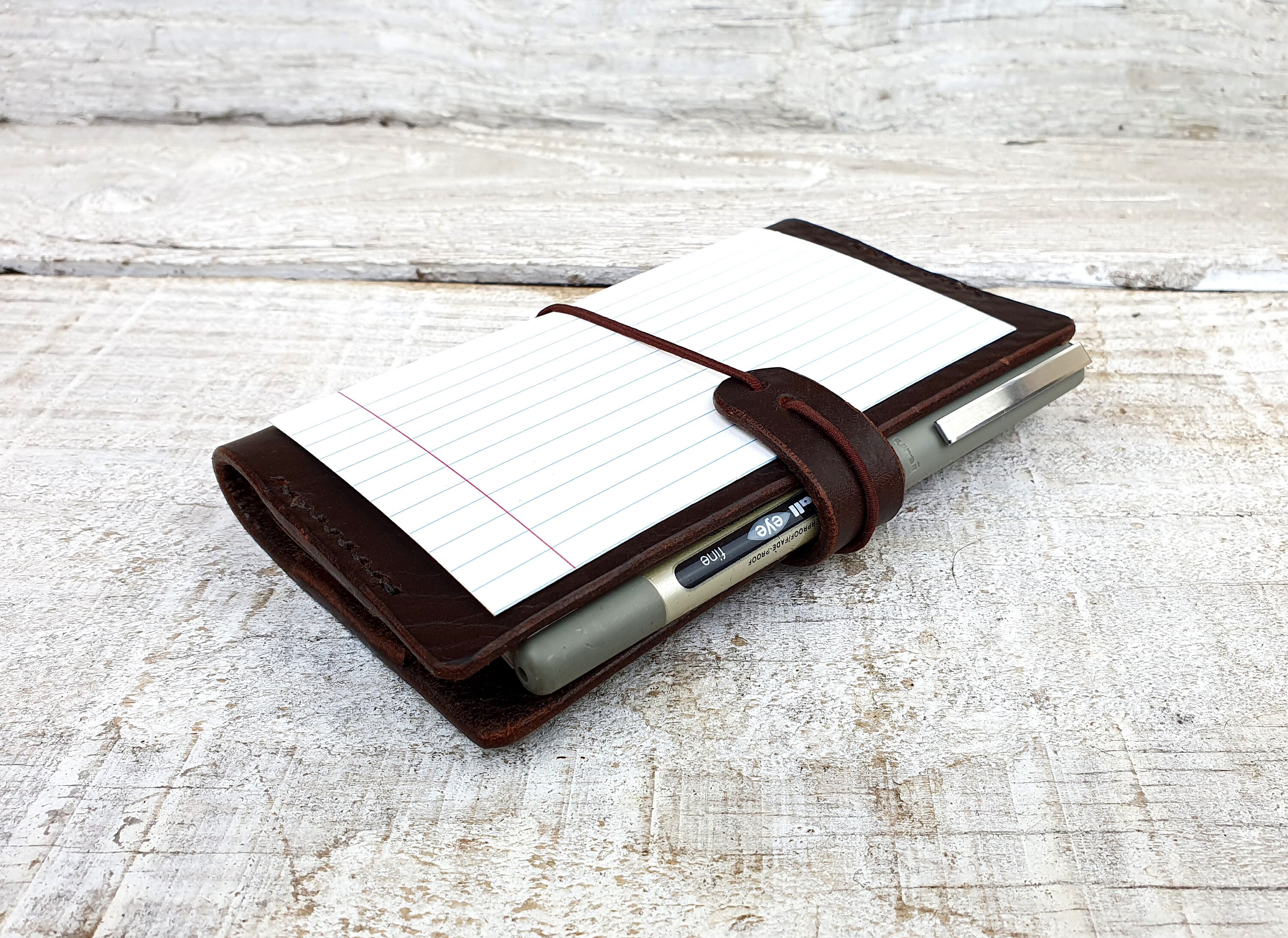 Leather Index Card Holder Index Card Wallet 3x5 A6 Free Personalisation