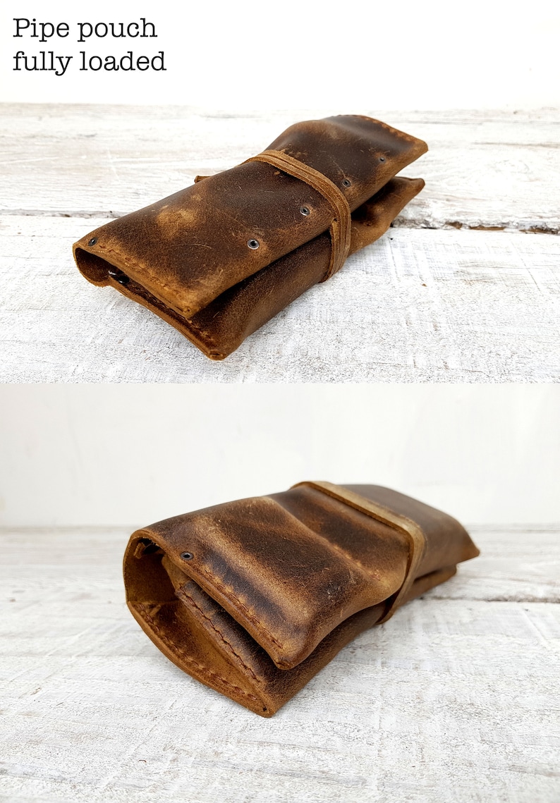 Leather pipe roll leather pipe pouch leather pipe case | Etsy