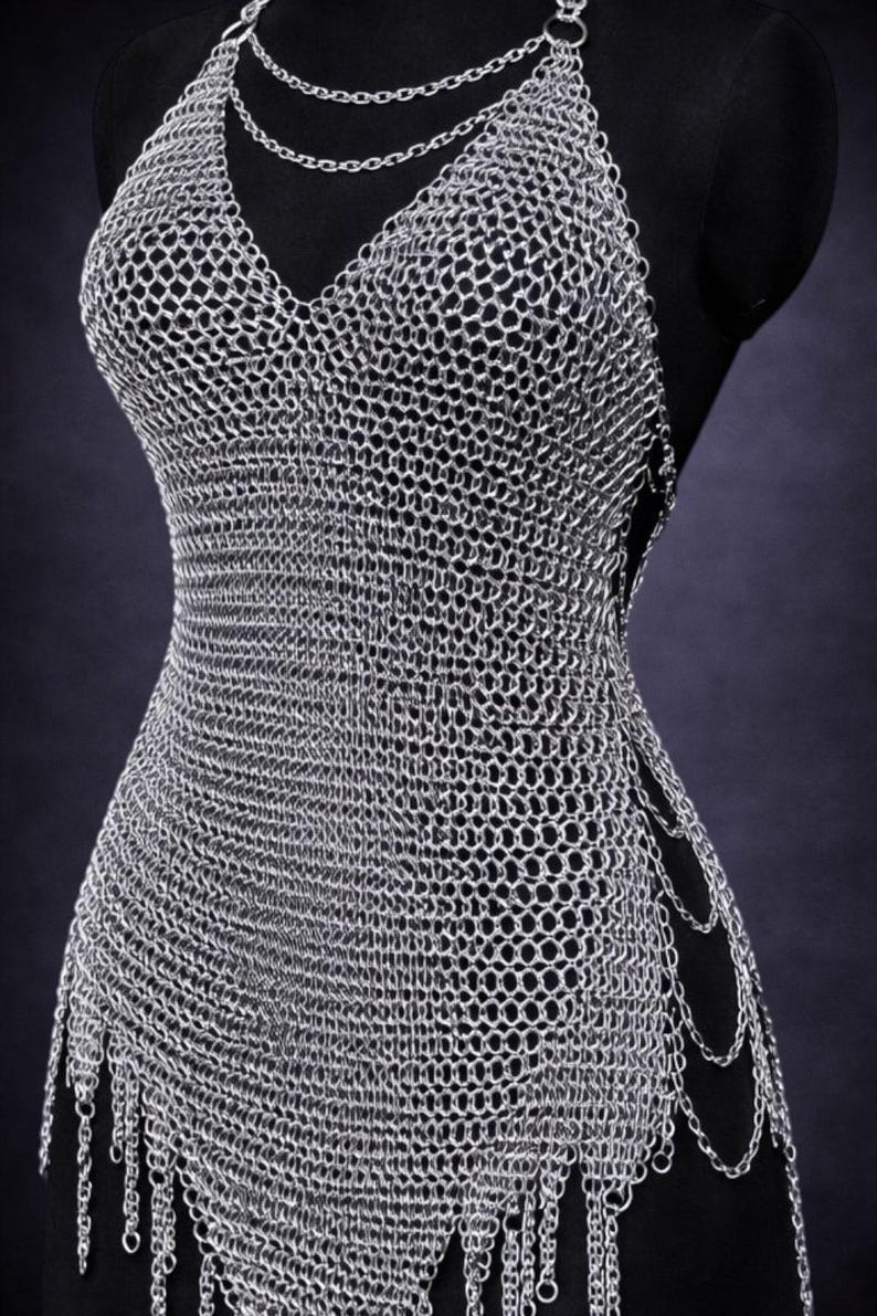 Medieval Chainmail Dress, Handmade Chainmail Armor, Fantasy Lingerie ...