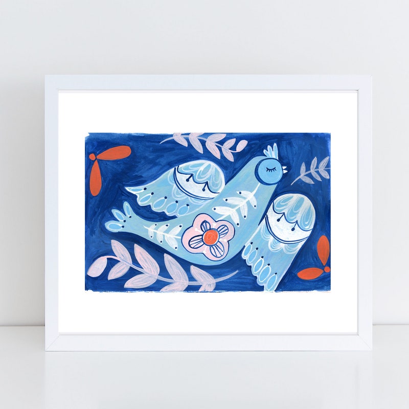 Folk Bird - Etsy