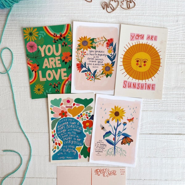 Illustrated Postcard - Etsy