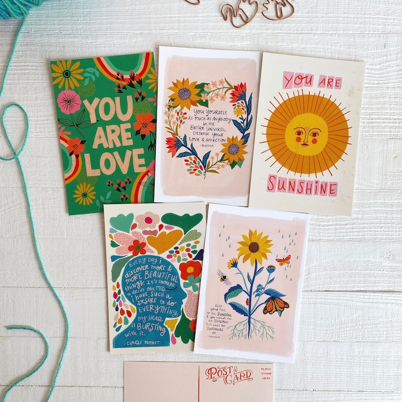 Illustrated Postcard - Etsy