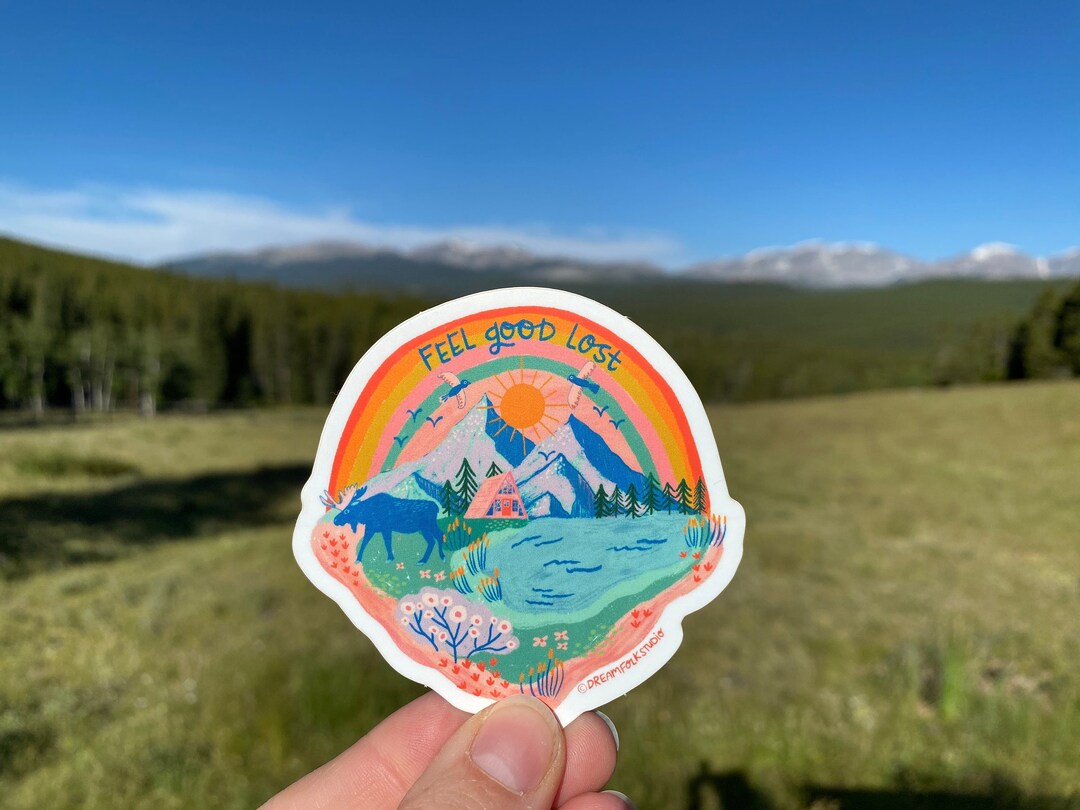 Mountain Stickers, Outdoor Adventure Sticker, Water Bottle Decals ...