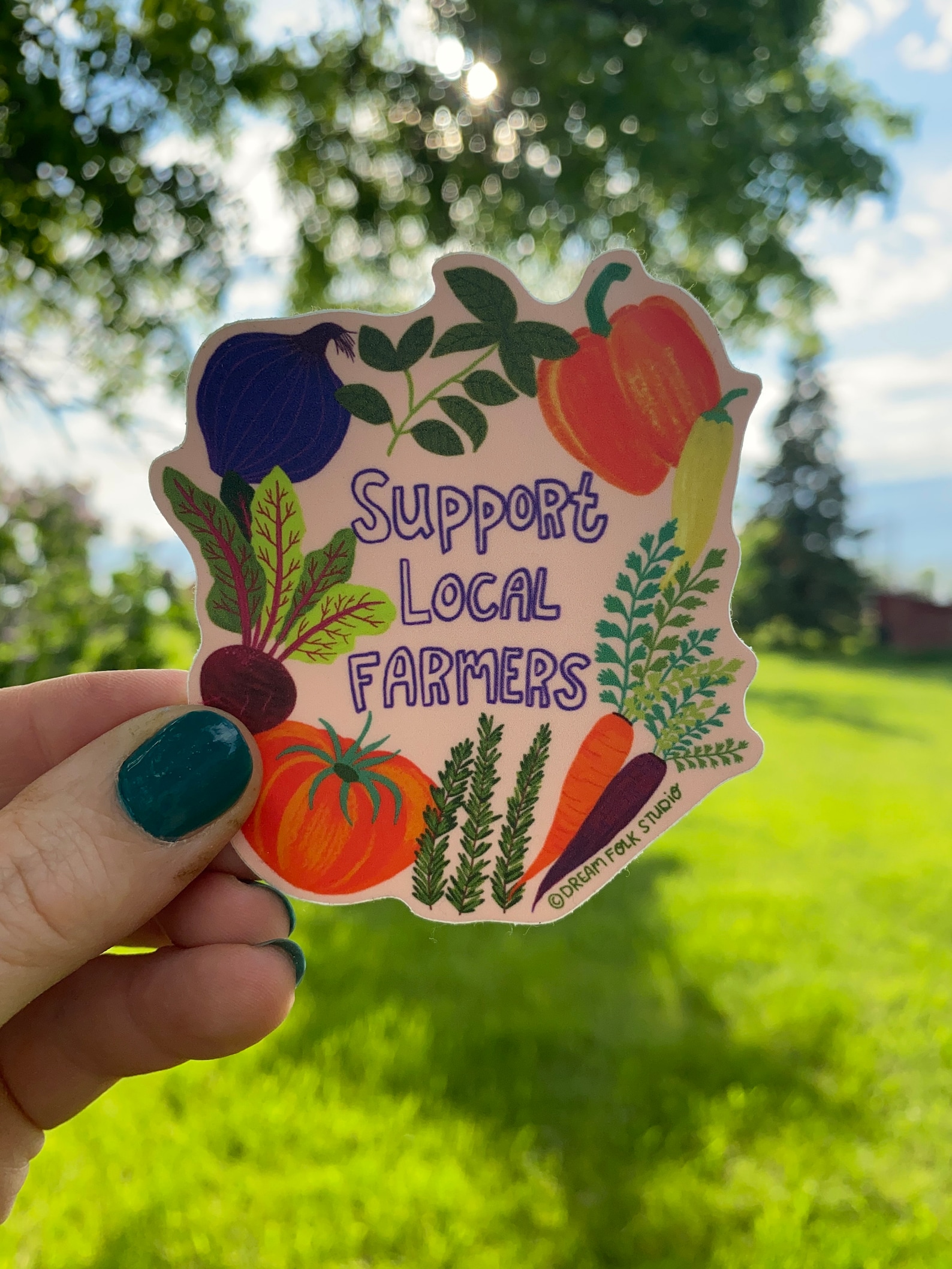 Support Local Farmers Sticker, Farmer's Market Lover, Nature Stickers ...