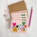 Heart Cards, Set of 6 Notecards, Cards for Friends, Cute Cards ...